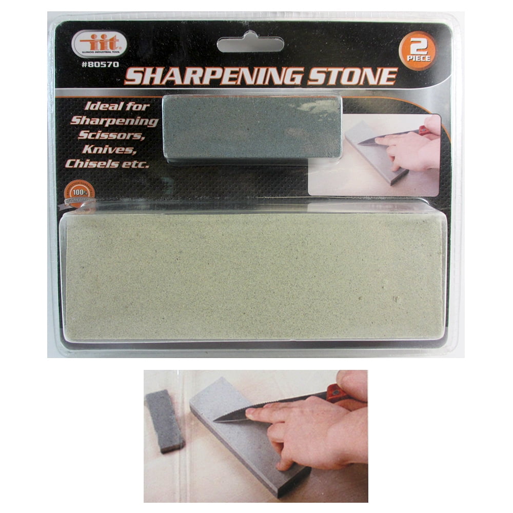 2 Pc 6" Aluminum Oxide Sharpening Stone Dual Grit Hone Knife Sharpener ...