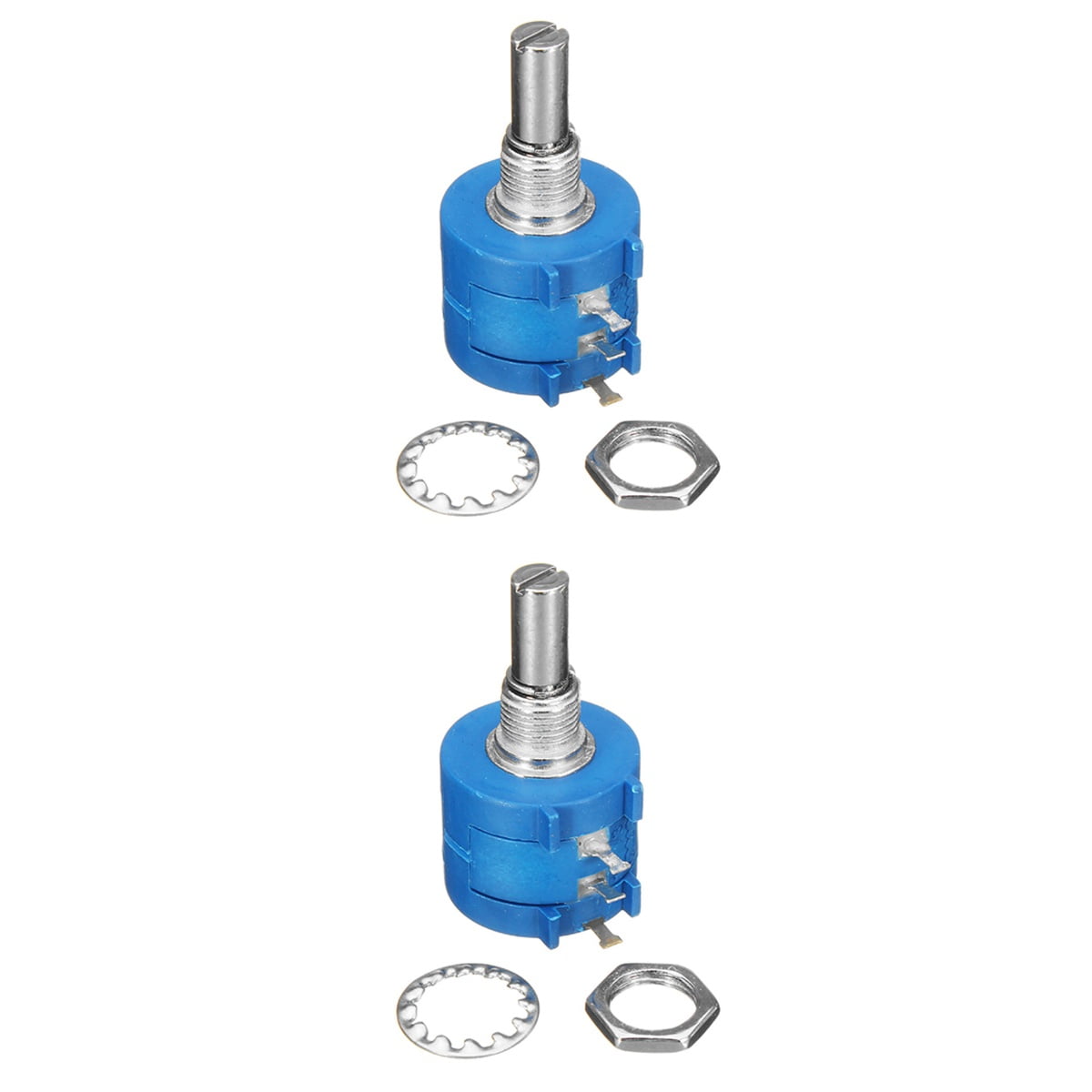 2 Pc Adjustable Resistor Potentiometer Multiturn Potentiometer 10K Ohm ...