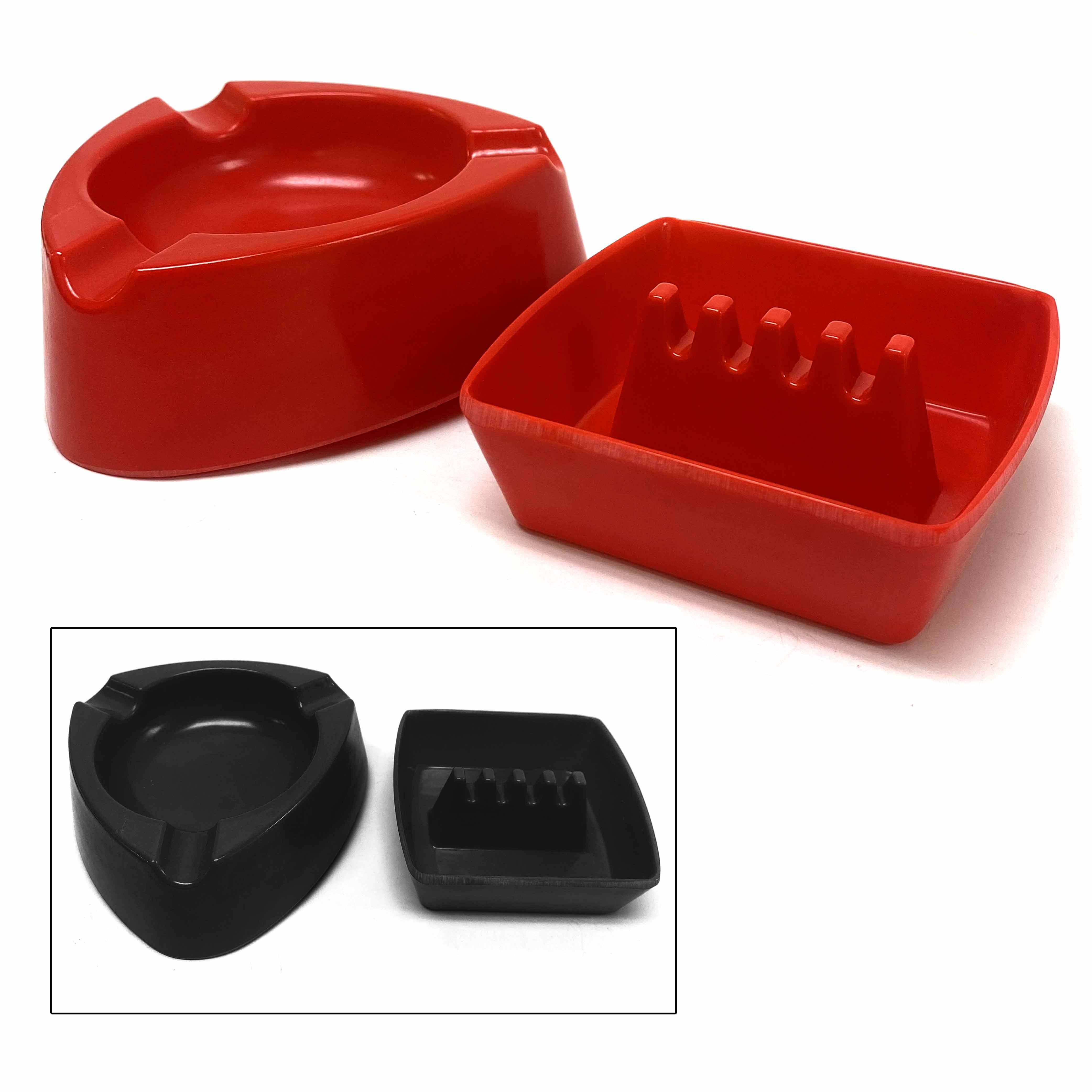2 Pc Assorted Ashtray Vintage Home Bar Restaurant Smoke Ash Tray Ashes ...