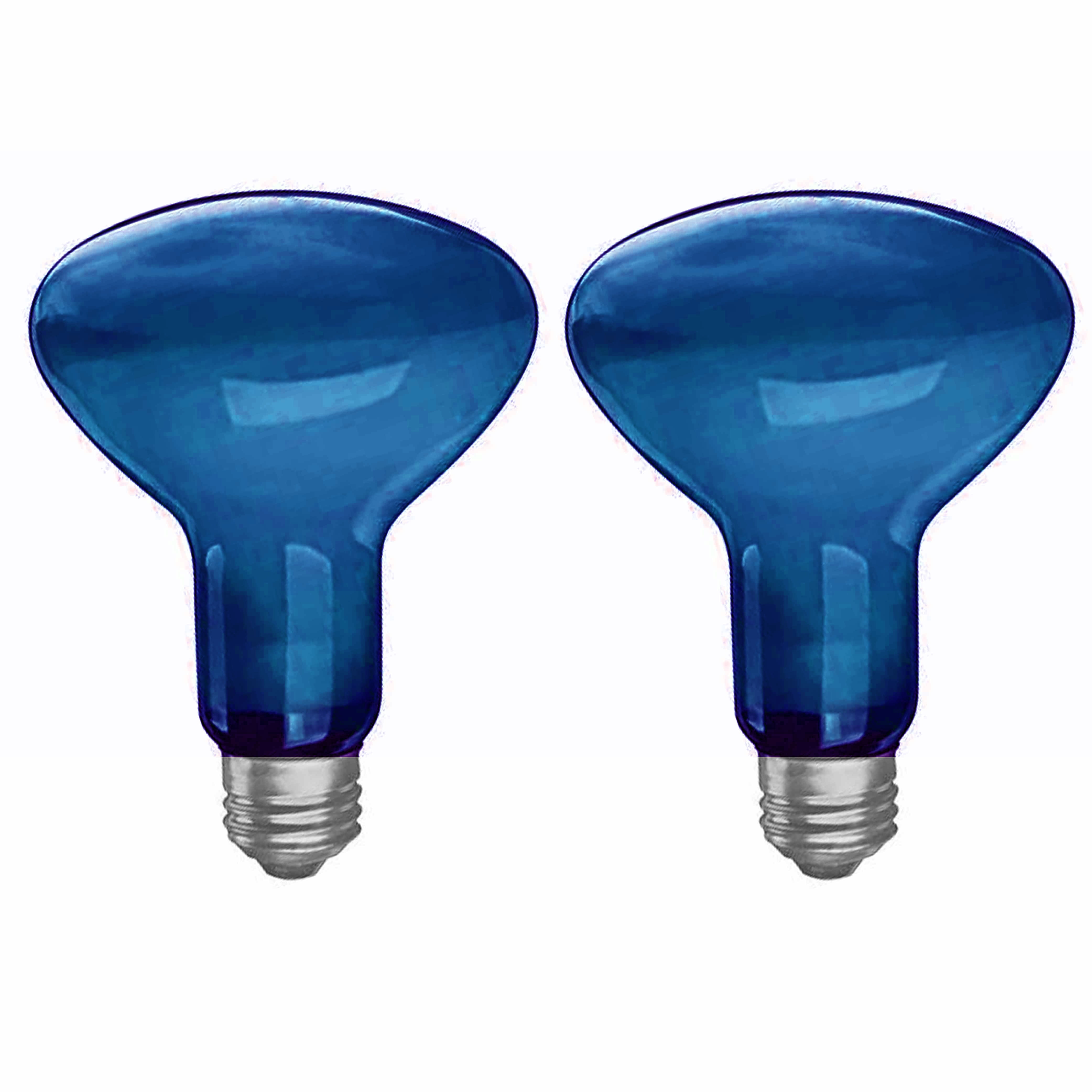 AllTopBargains Blue Reflector Flood Light Bulbs, 50W 120V Frosted, R20 ...