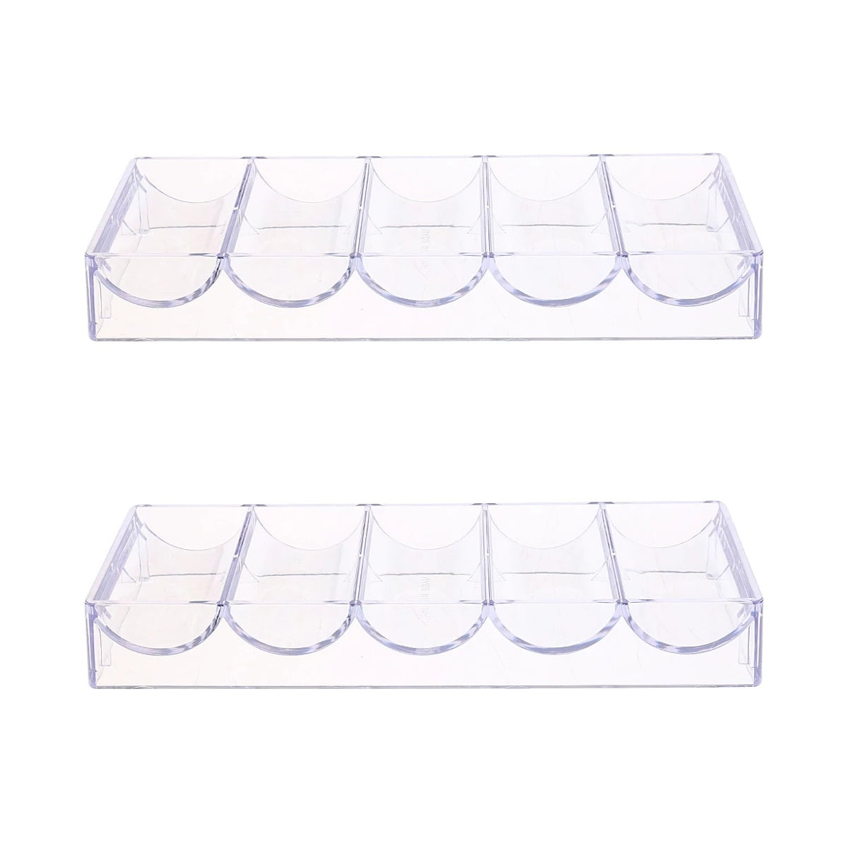 2 Pc Chip Rack Display Cabinet Acrylic Organizer Case Transparent Chip ...