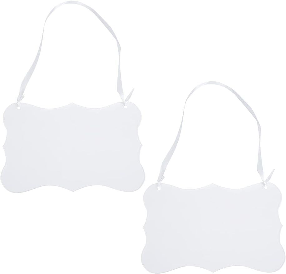 2 Pc Clear Acrylic Hanging Sign DIY Blank Names Custom Card Labels for ...