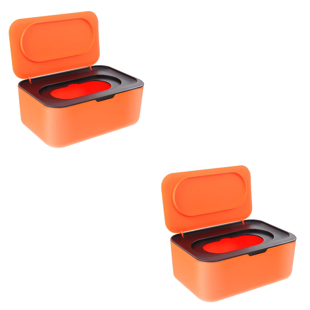 2 Pc Container Storage Box Tissue Organizer Tissue Case Wet and Dry ...