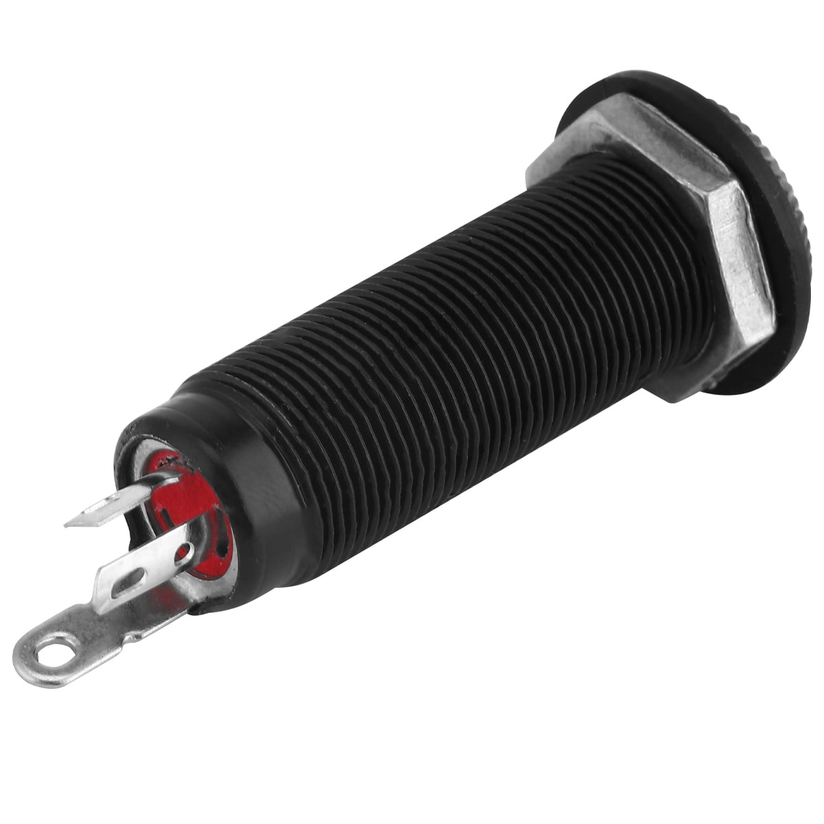 2 Pc End Pin Jack Socket Plug Bass Electric Guitar Short Feet In-line ...