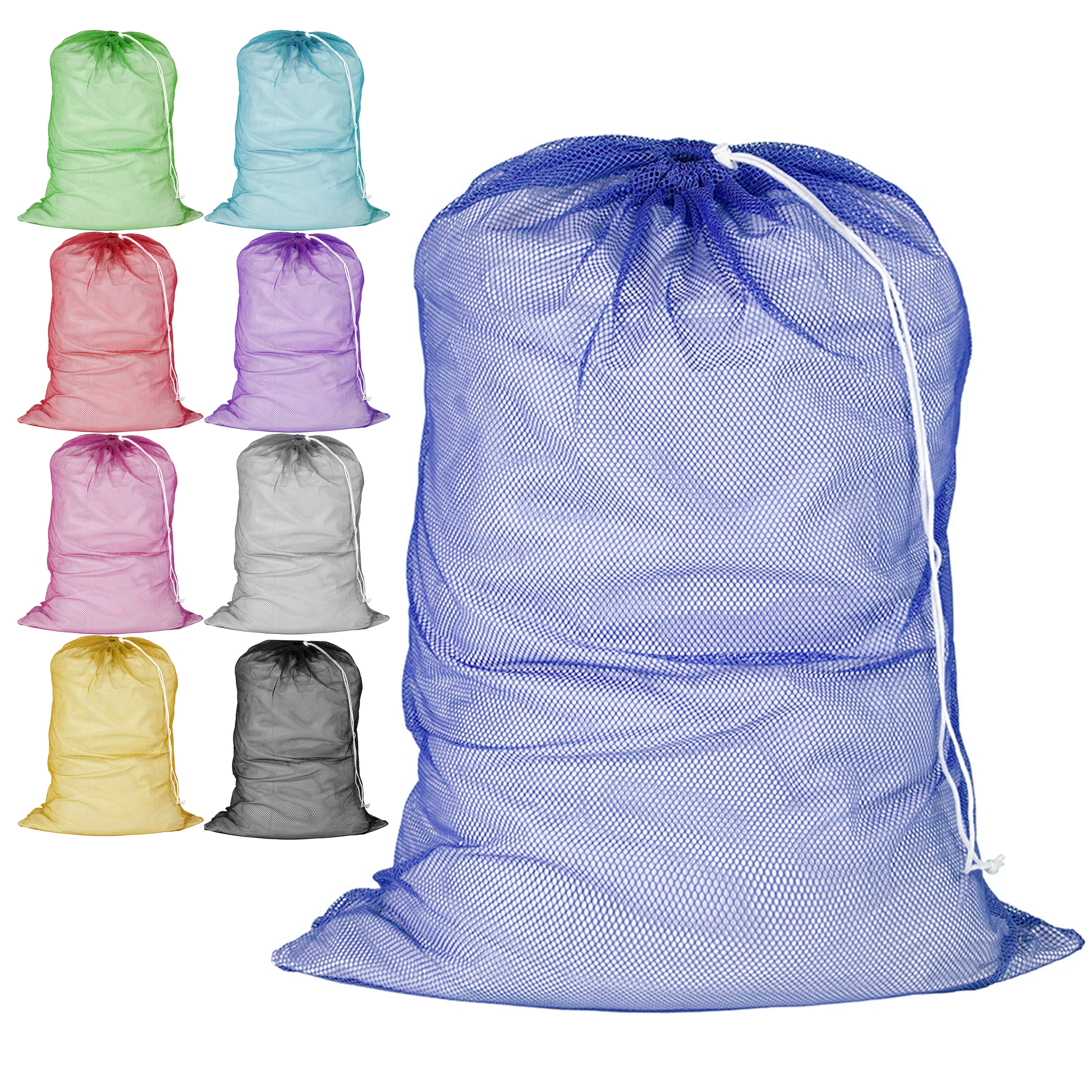 2 Pc Extra Large Mesh Laundry Bags Drawstring Handle Wash Lingerie ...