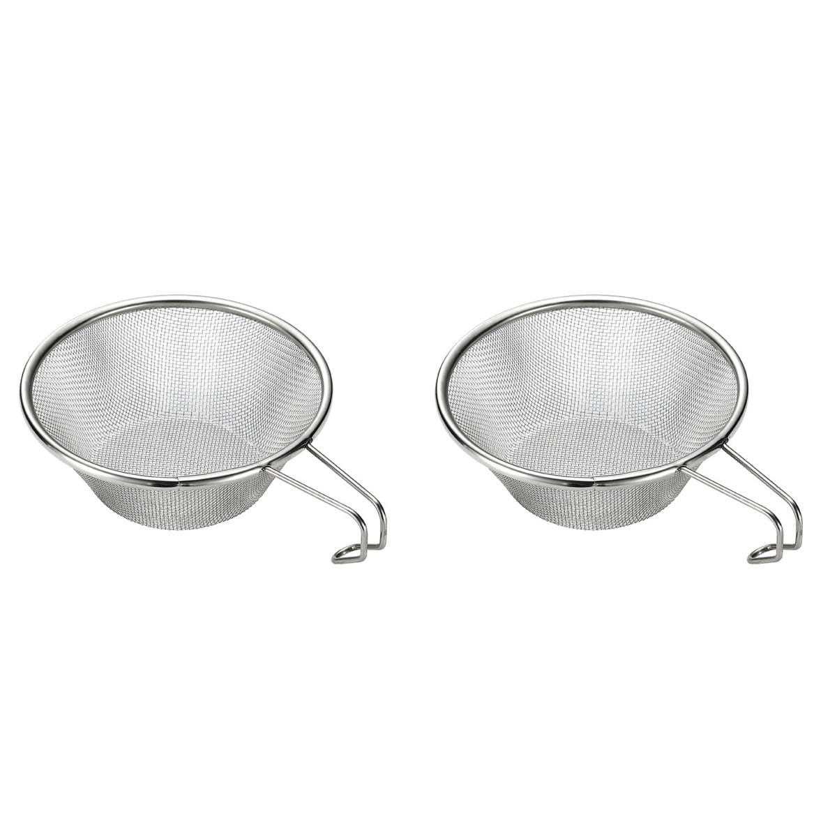 2 Pc Fishing Glass Mesh Strainer Filter Kitchen Items Fine Colander ...