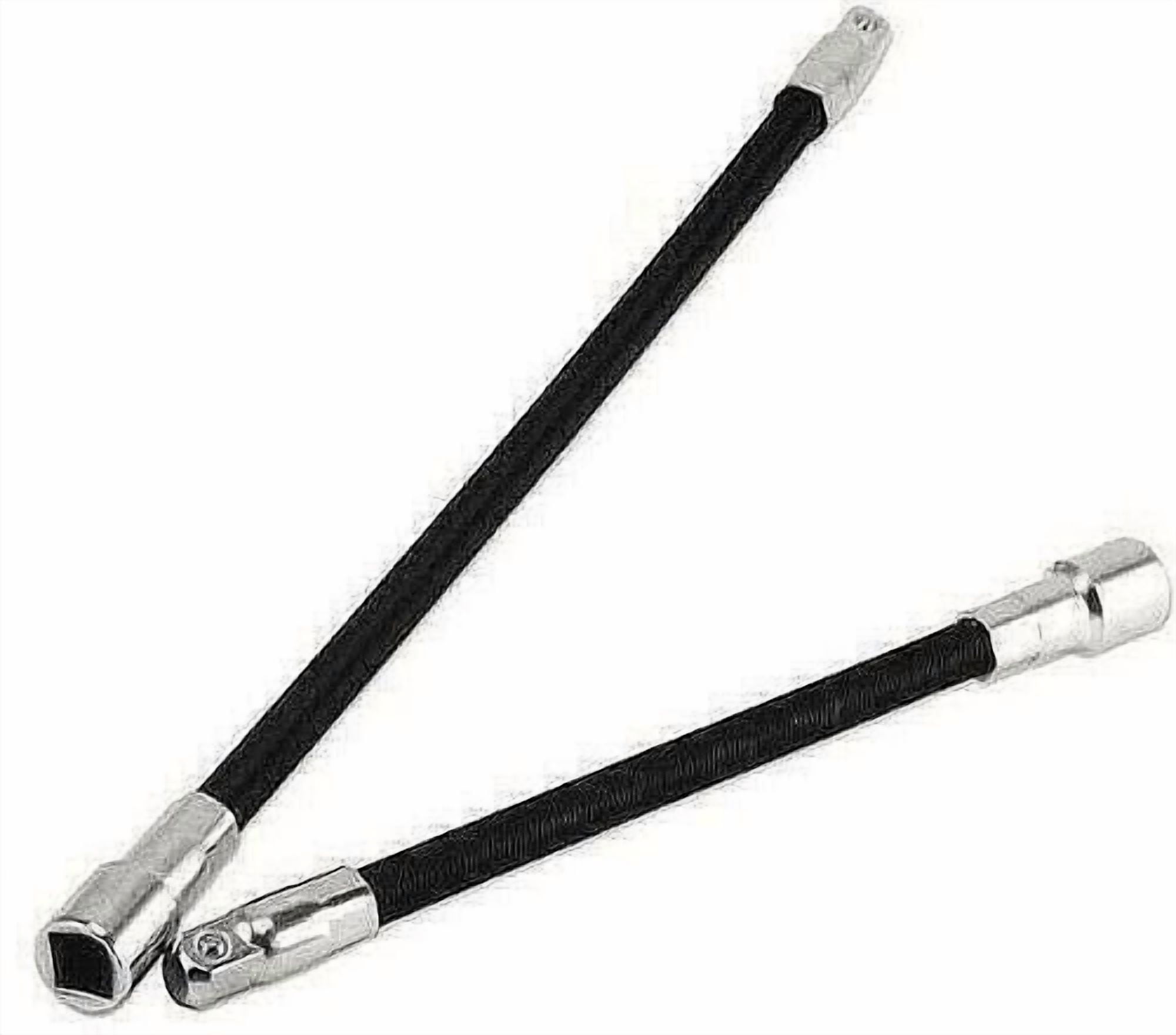 2 Pc Flex Extension Bar Socket Set 1/4 Dr 6 And 3/8 Dr 8 Flexible Shaft ...