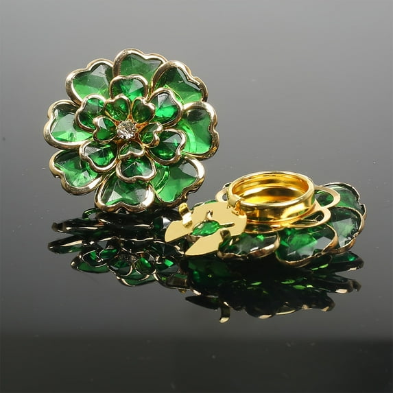 2 Pc Flower Acrylic Rhinestone Buttons, Flower Decorative Rhinestone ...