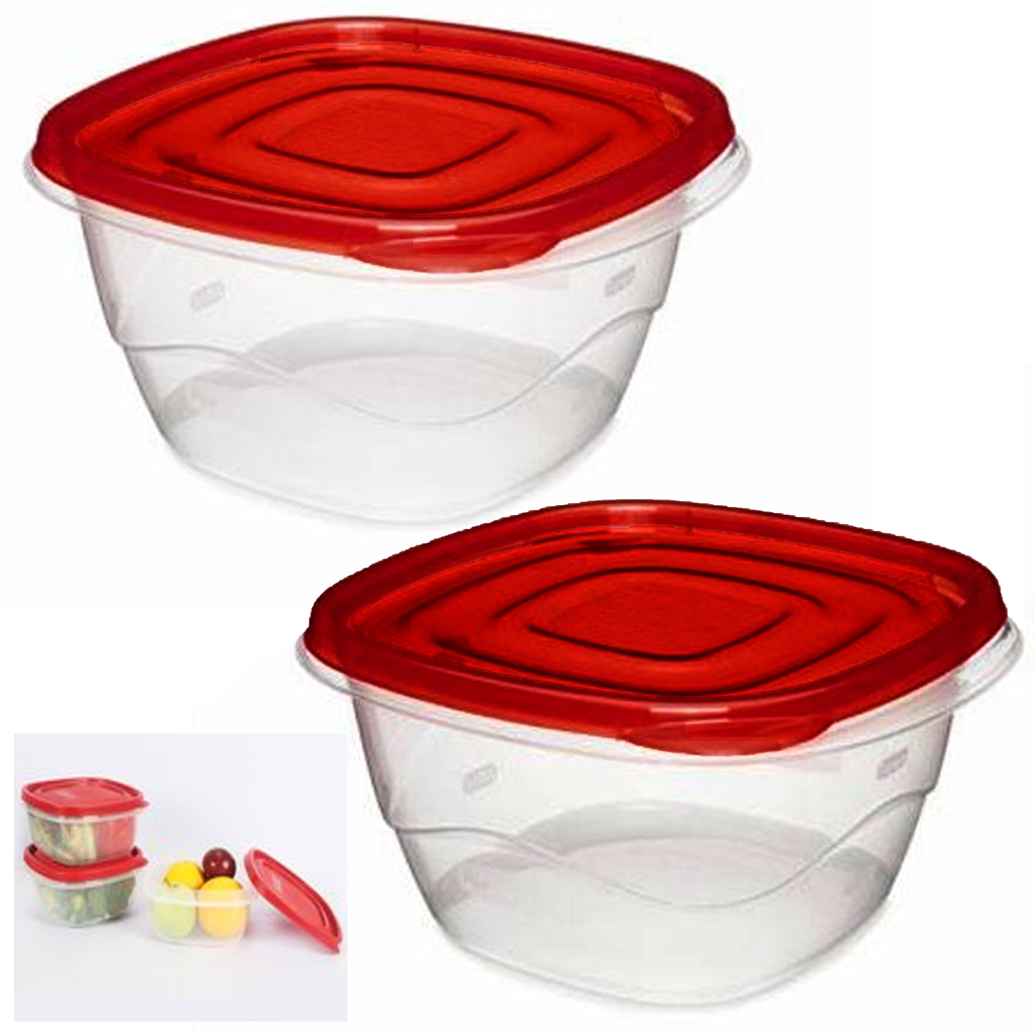 2 Pc Food Storage Container Meal Prep Freezer Microwave Reusable BPA ...