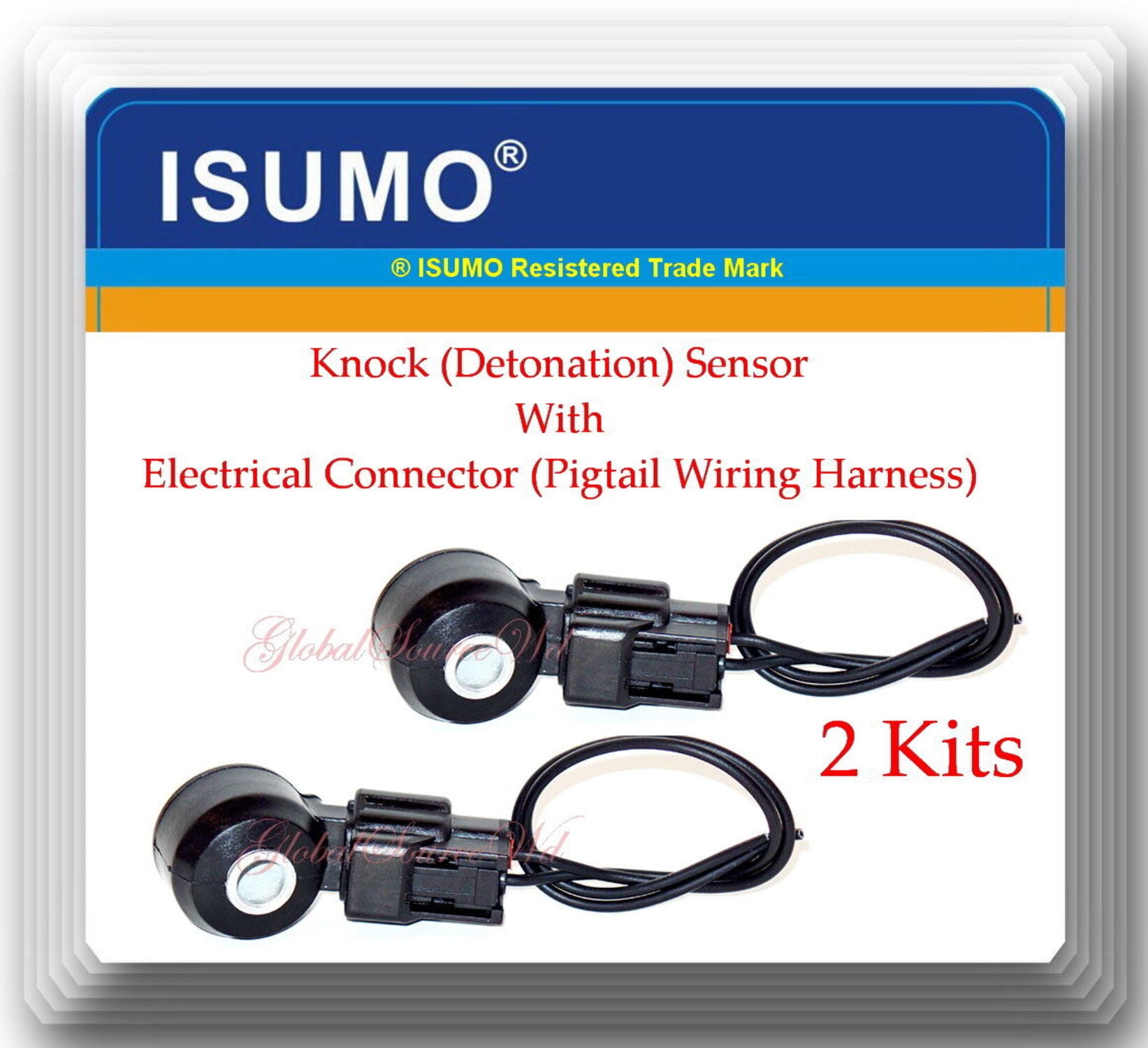 (2 Pc- GT7610-72/2 Knock Sensor W/ Electrical Connector Fits: Infiniti ...
