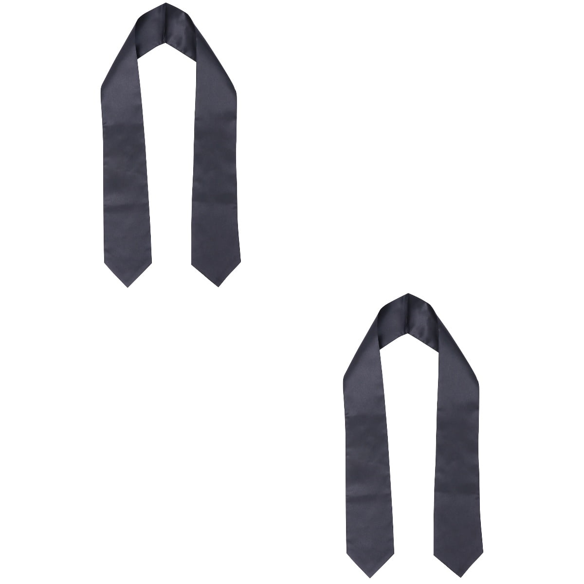 2 Pc Graduation Gown Shawl Plain Stole The Black Formal Dress Womens ...