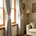 2 Pc Lace Curtain Holdback Ribbon Elegant Window Drape Tieback Soft ...