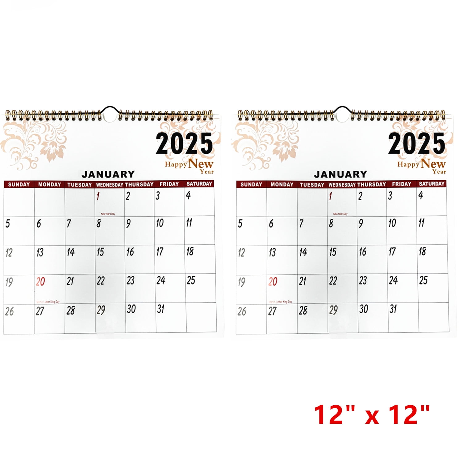 2025 Wall Calendar 12 Months Wall Calendars Annual Planner 12" x 12 ...