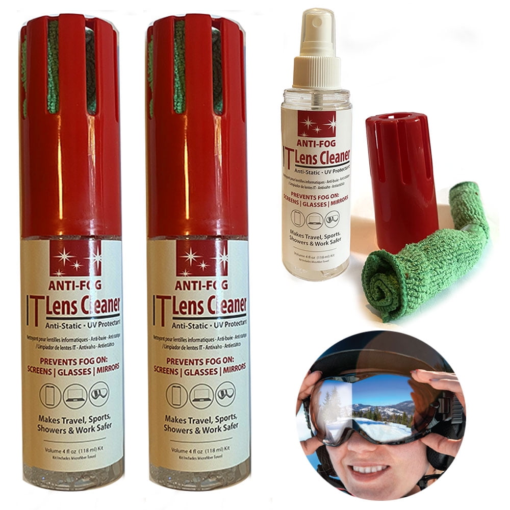 2 Pc Lens Cleaner Anti-Fog Spray Mask Defogger Goggles Glasses Uv ...