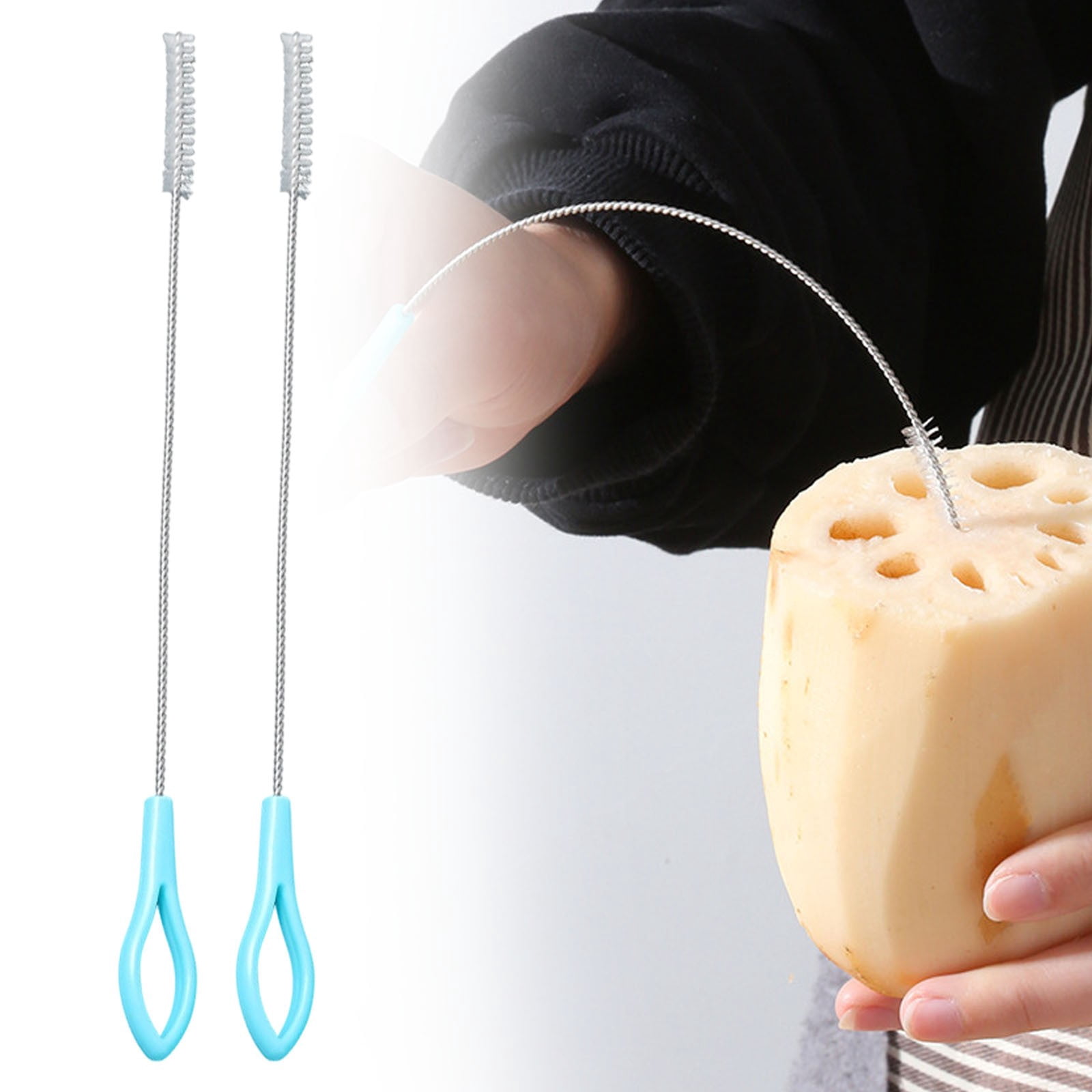 2 Pc Long Straw Brush Cleaner, Flexible Nylon Tube Cleaning Brushes ...