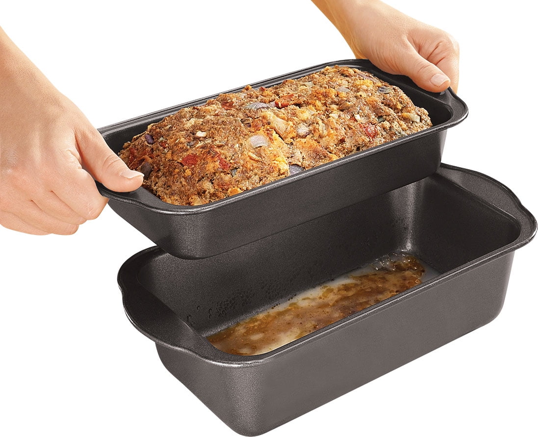 2 Pc. Lowfat Nonstick Meatloaf Pan - Walmart.com