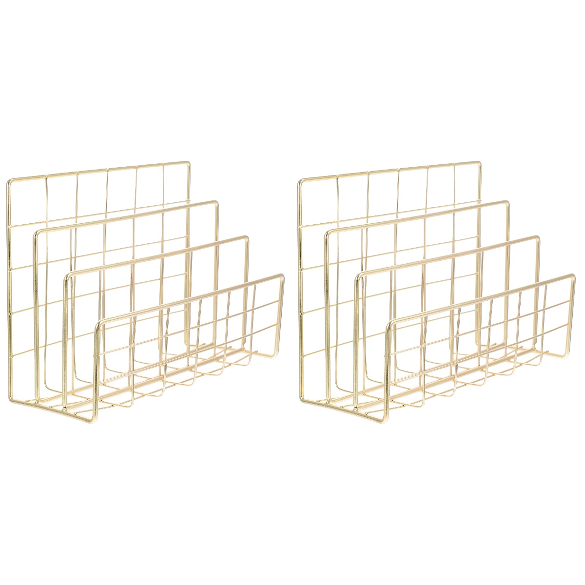 2 Pc Metal Positive Understanding Shelf Brackets Desktop Wire Book ...