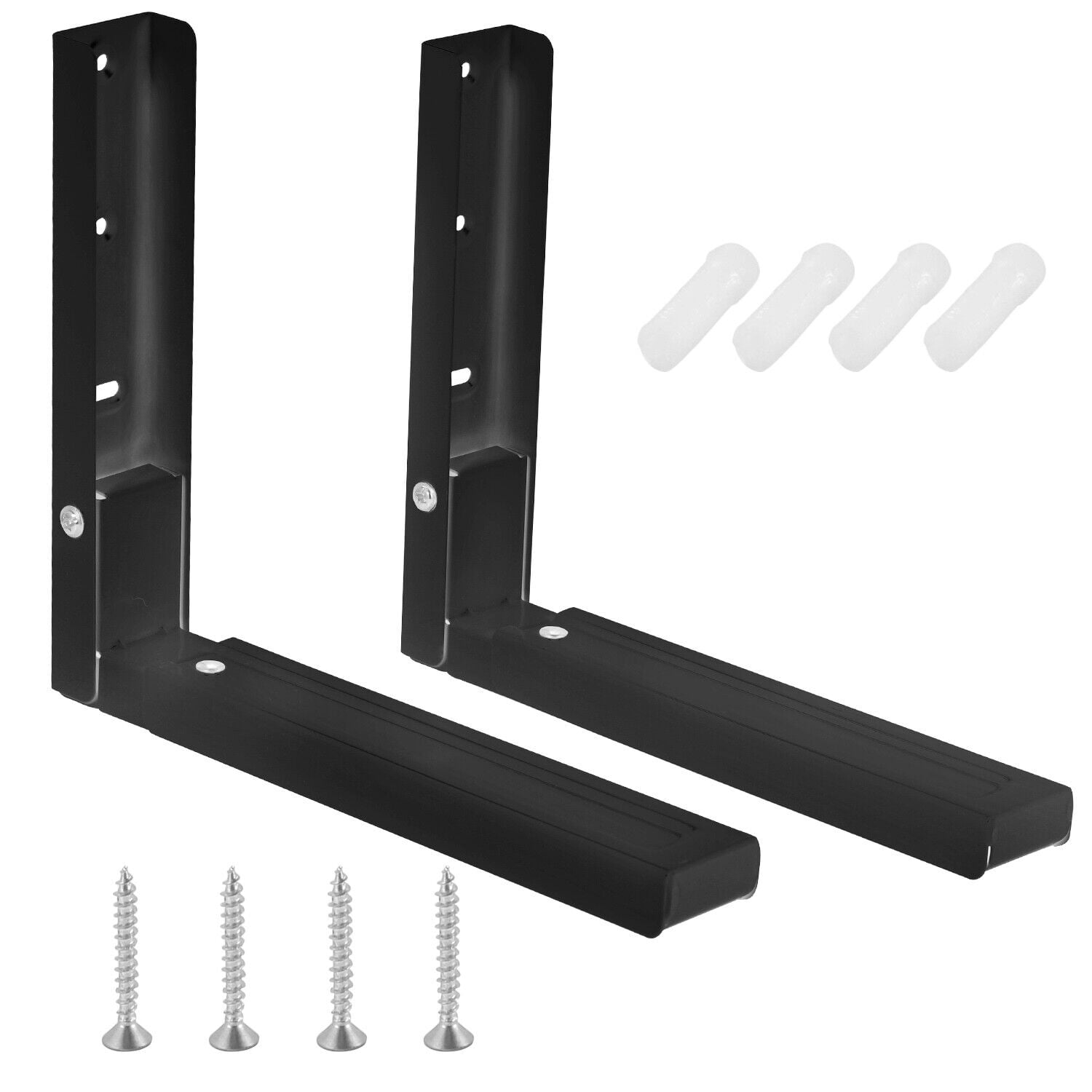 2 Pc Microwave Brackets Adjustable Heavy Duty Carbon Steel Wall ...