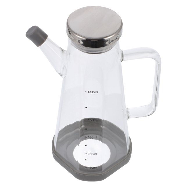 2 Pc Oil Can Storage Bottle Container Glass Pot Containers for Liquids ...