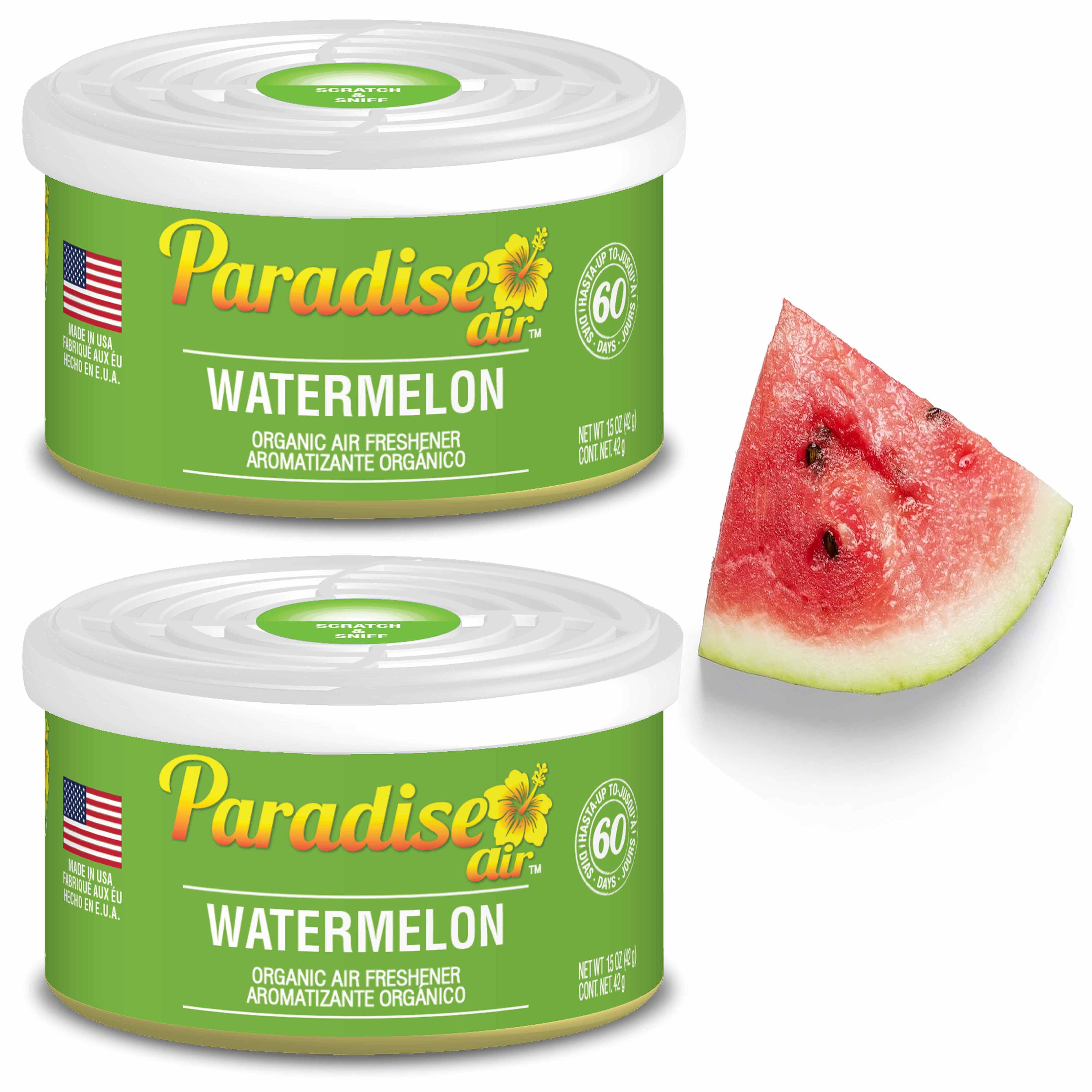 2 Pc Paradise Organic Air Freshener Watermelon Scent Fiber Can Home Car ...