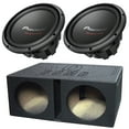 2-Pc. Pioneer TS-W312D4 12" Car Dual 4-ohm Subwoofer + QPower QBOMB 12 ...