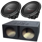 2-Pc. Pioneer TS-W312D4 12" Car Dual 4-ohm Subwoofer + QPower QBOMB 12 ...