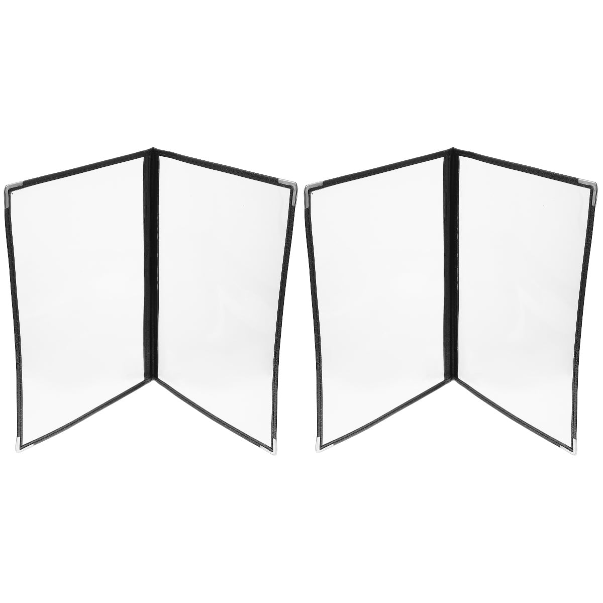 2 Pc Recipe Folder Markers Hold Kitchen Menu Binder Clear PVC Cover ...