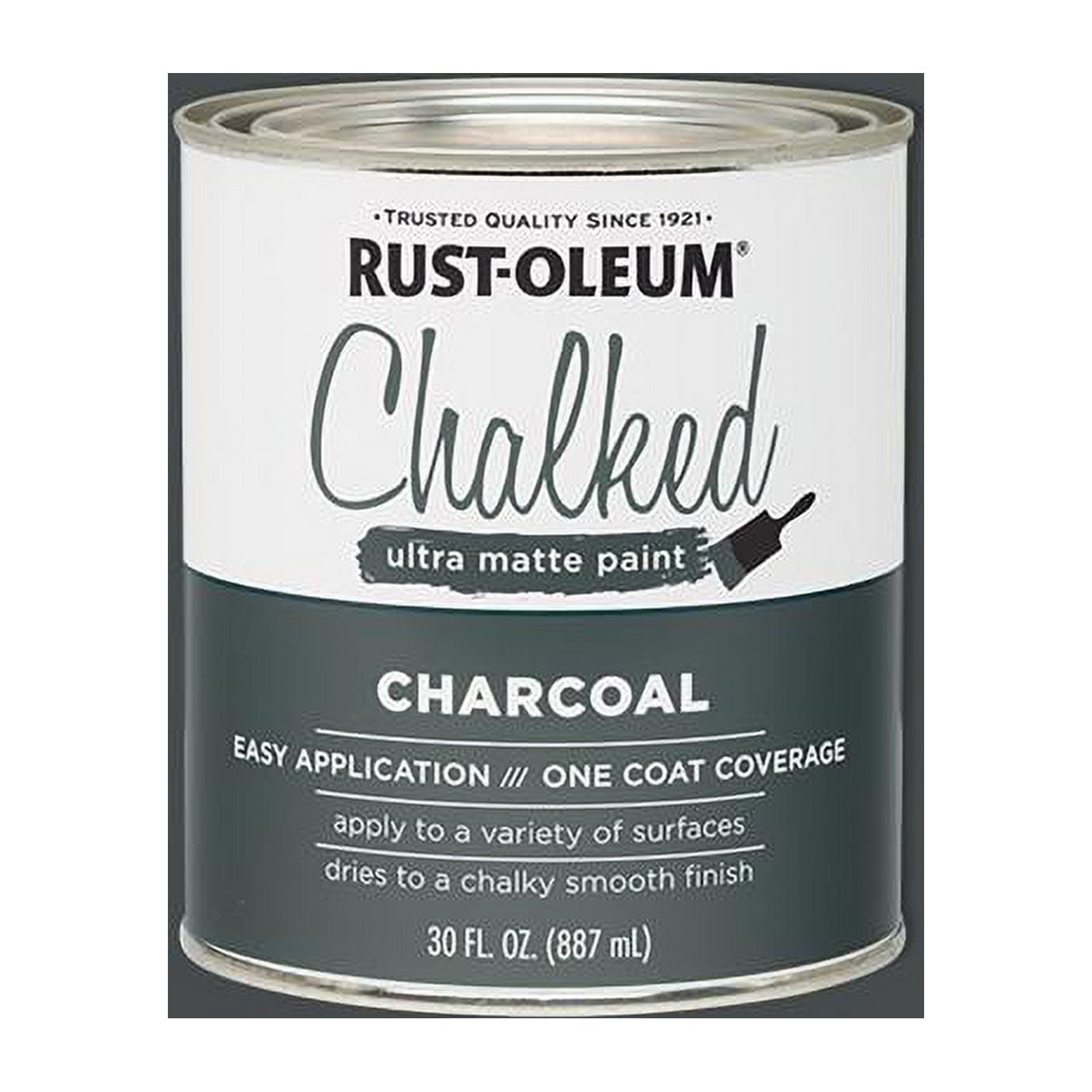 2 Pc, Rust-Oleum Chalked Ultra Matte Charcoal Water-Based Acrylic Chalk ...