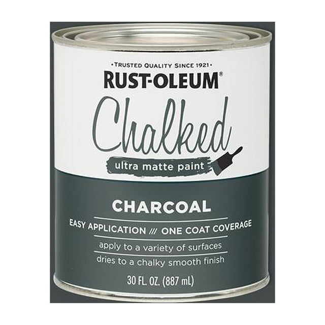 2 Pc, Rust-Oleum Chalked Ultra Matte Charcoal Water-Based Acrylic Chalk ...