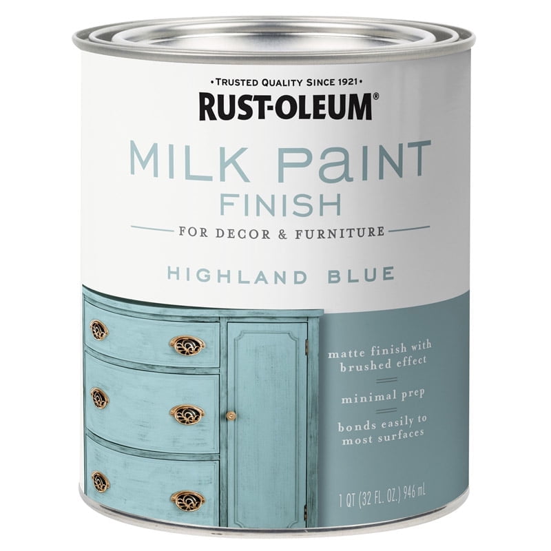 2 Pc, Rust-Oleum Matte Highland Blue Water-Based Acrylic Milk Paint 1 ...