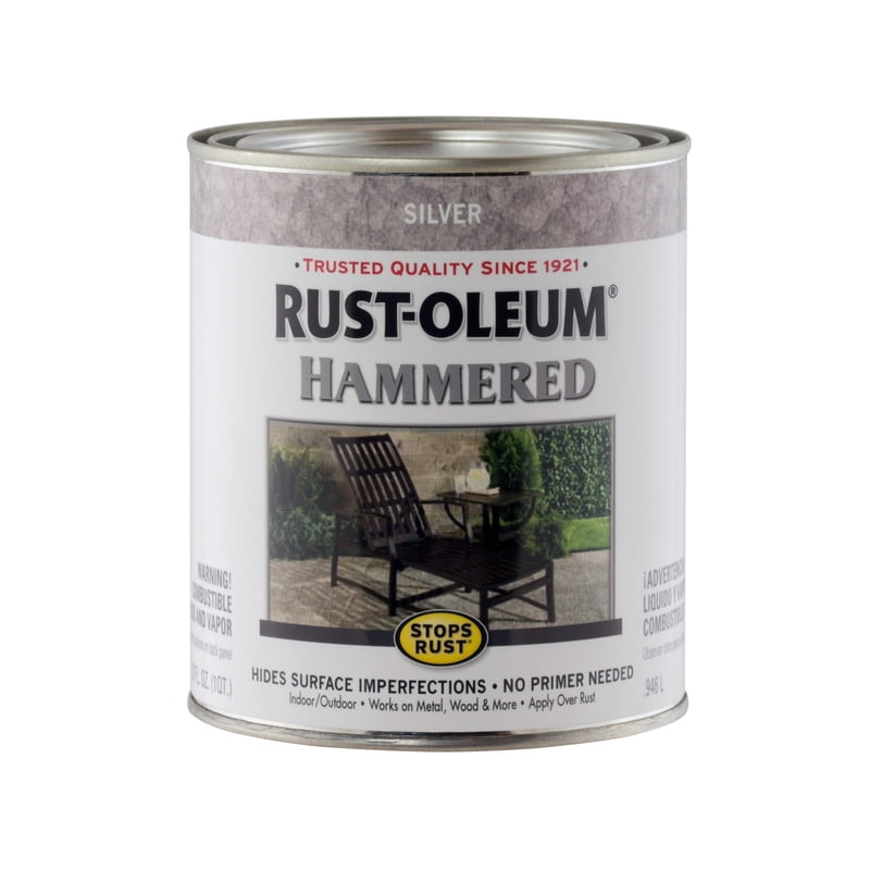 2 Pc, Rust-Oleum Stops Rust Indoor And Outdoor Hammered Silver ...