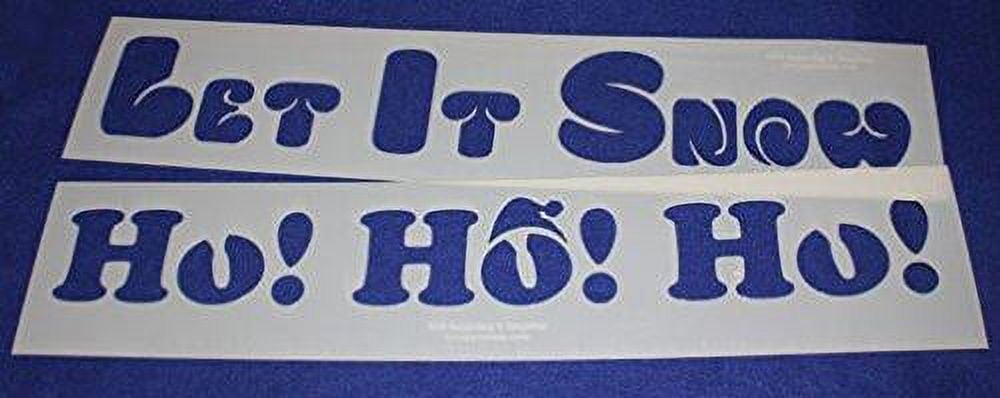2 Pc Set Holiday Message Stencils 14 Mil Mylar-5" x 23.5 Painting ...