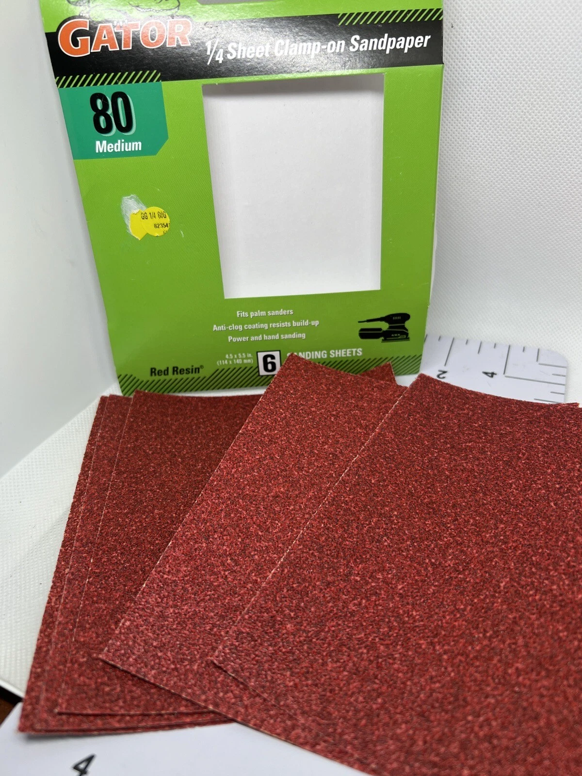 2 Pc Sheets Gator 4.5-In W X 5.5-In L 80-Grit Clamp-On Sanding Sheet ...
