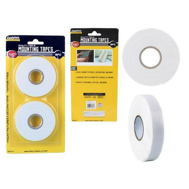 2 Pc Single Sided Foam Tape White Roll Adhesive 2/5" x 16 FT Permanent ...