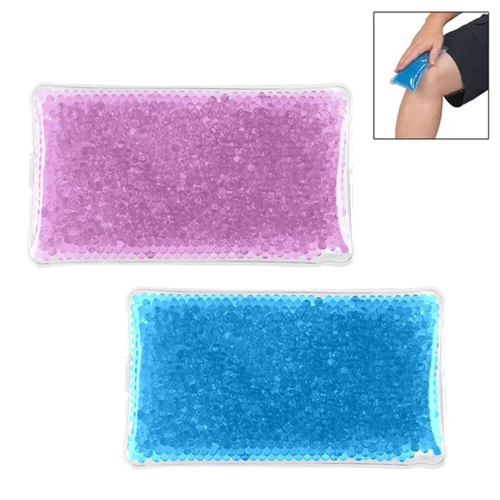 2 Pc Small Reusable Freezer Cold Gel Ice Pack For Kids Bruise Pain ...
