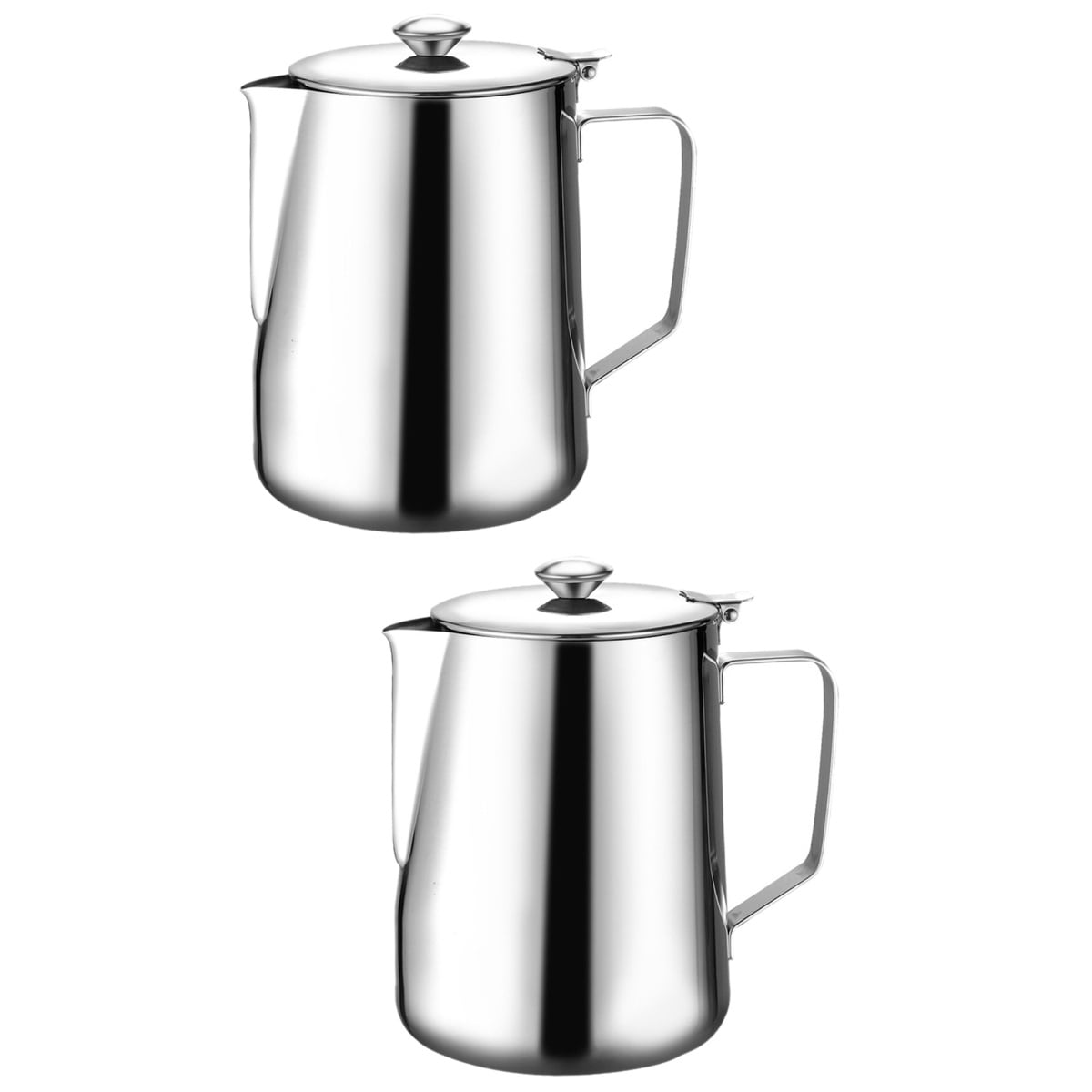 2 Pc Stainless Steel Cup Coffee Machine Milk Pitcher Espresso Shot ...