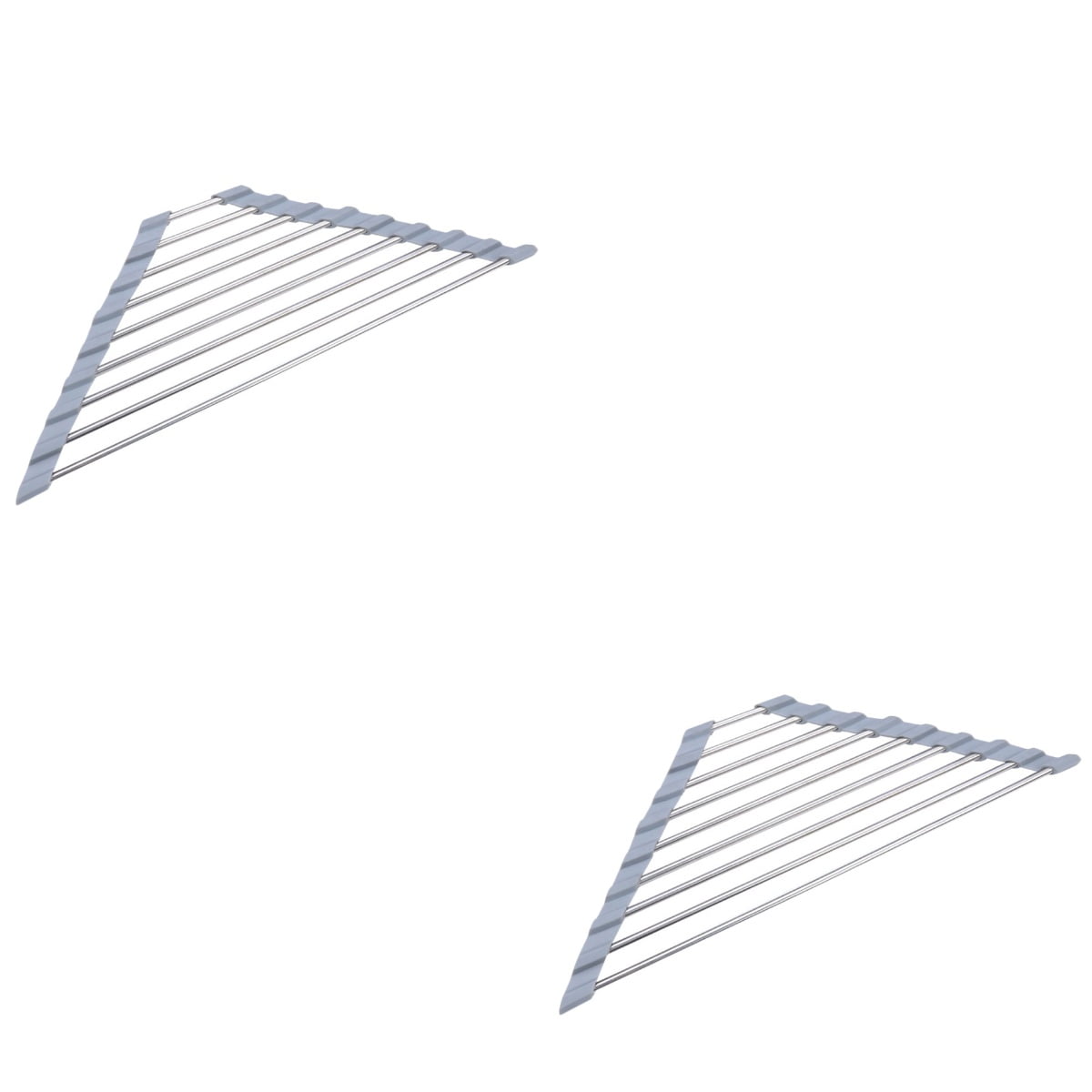 2 Pc Stainless Steel Drainer Filter Kitchen Rack Laundry Drying Rack ...