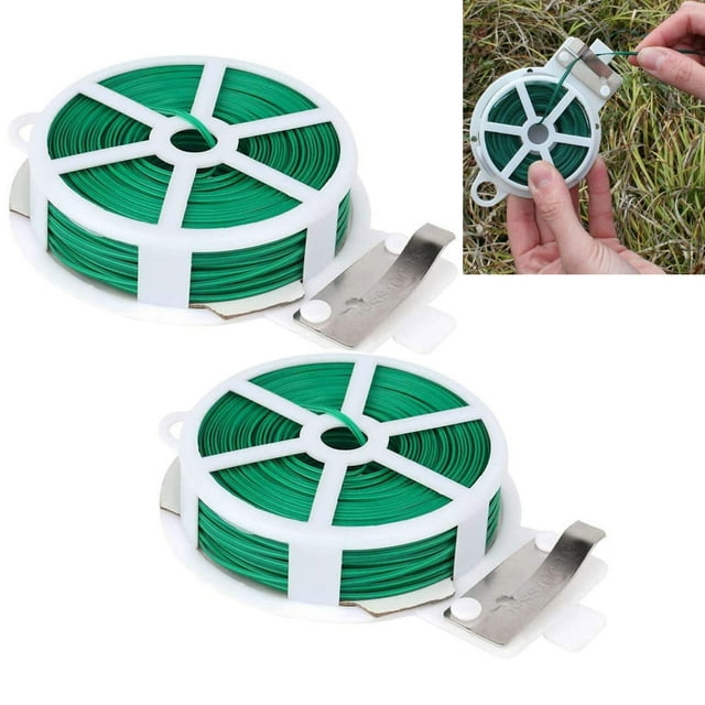 2 Pc Twist Tie With Cutter 66ft Rolls Cut Length Zip Cable Cord Wire ...