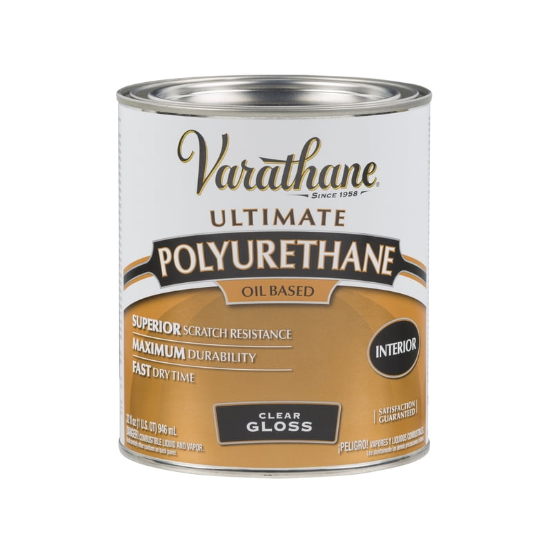 2 Pc, Varathane Ultimate Gloss Clear Oil-Based Polyurethane 1 Qt ...