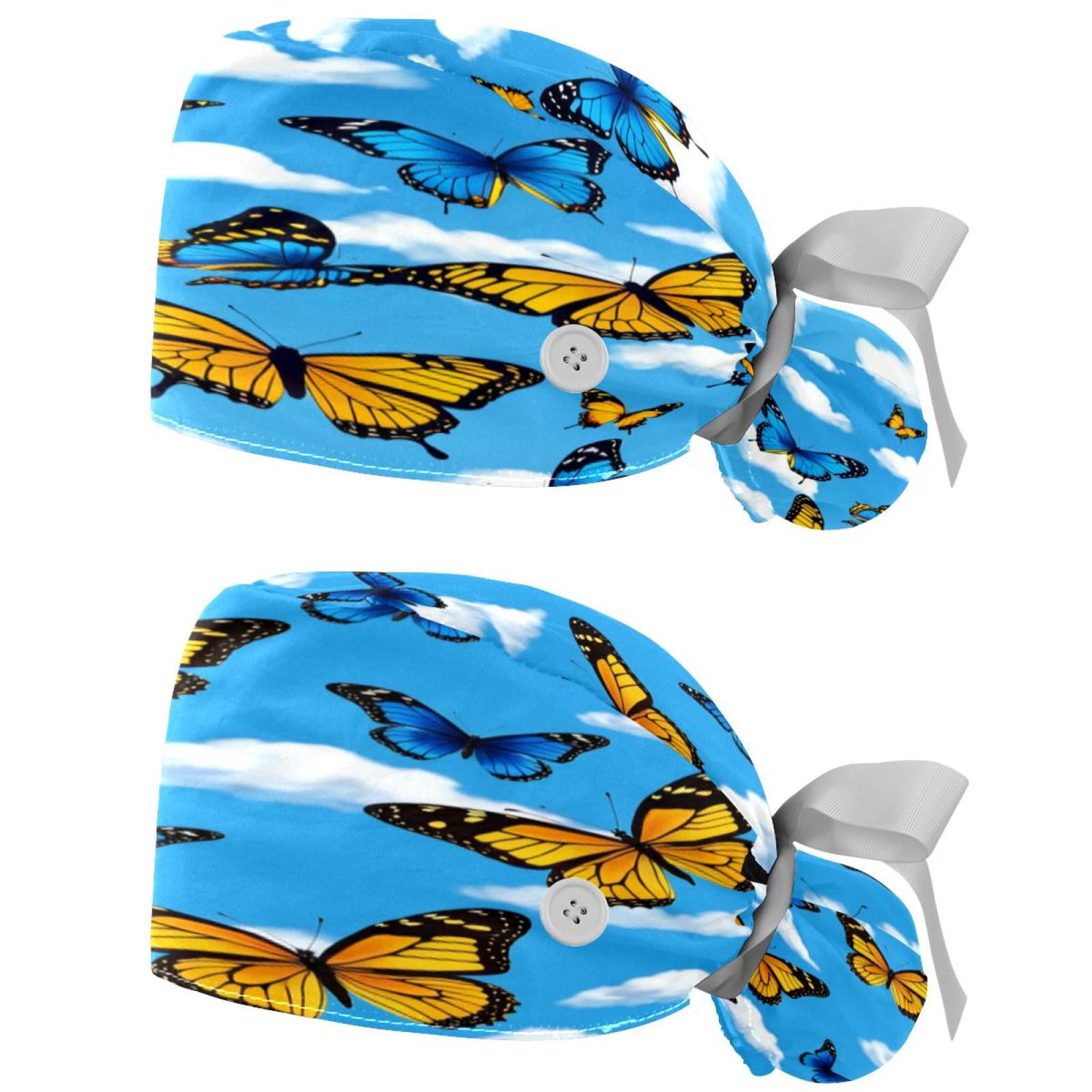 2-Pc Working Hat,Nursing Hat,Surgical Surgery Hats,Bouffant Tie Back ...