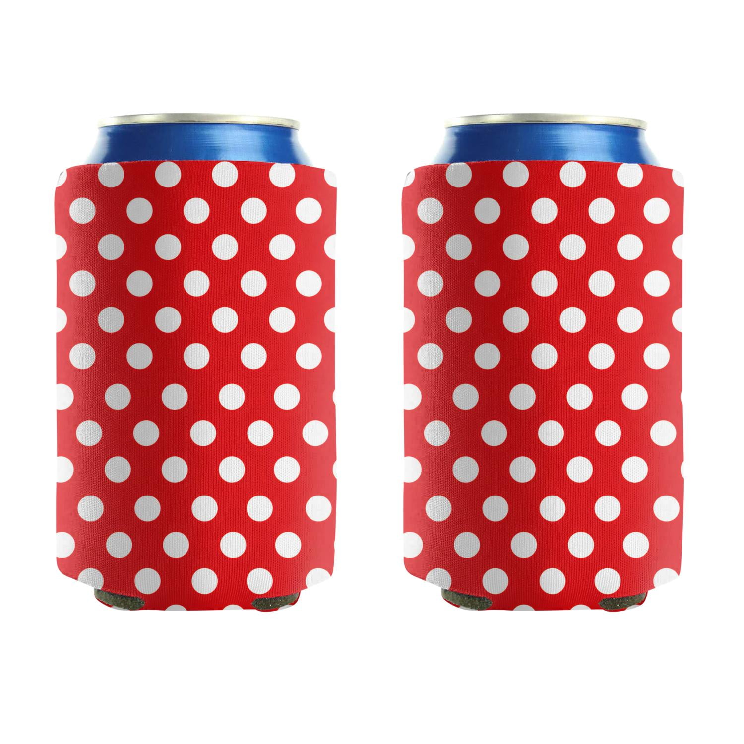 2 Pcak Can Cooler Sleeves Insulated Collapsible Can Sleeves Red Wave ...