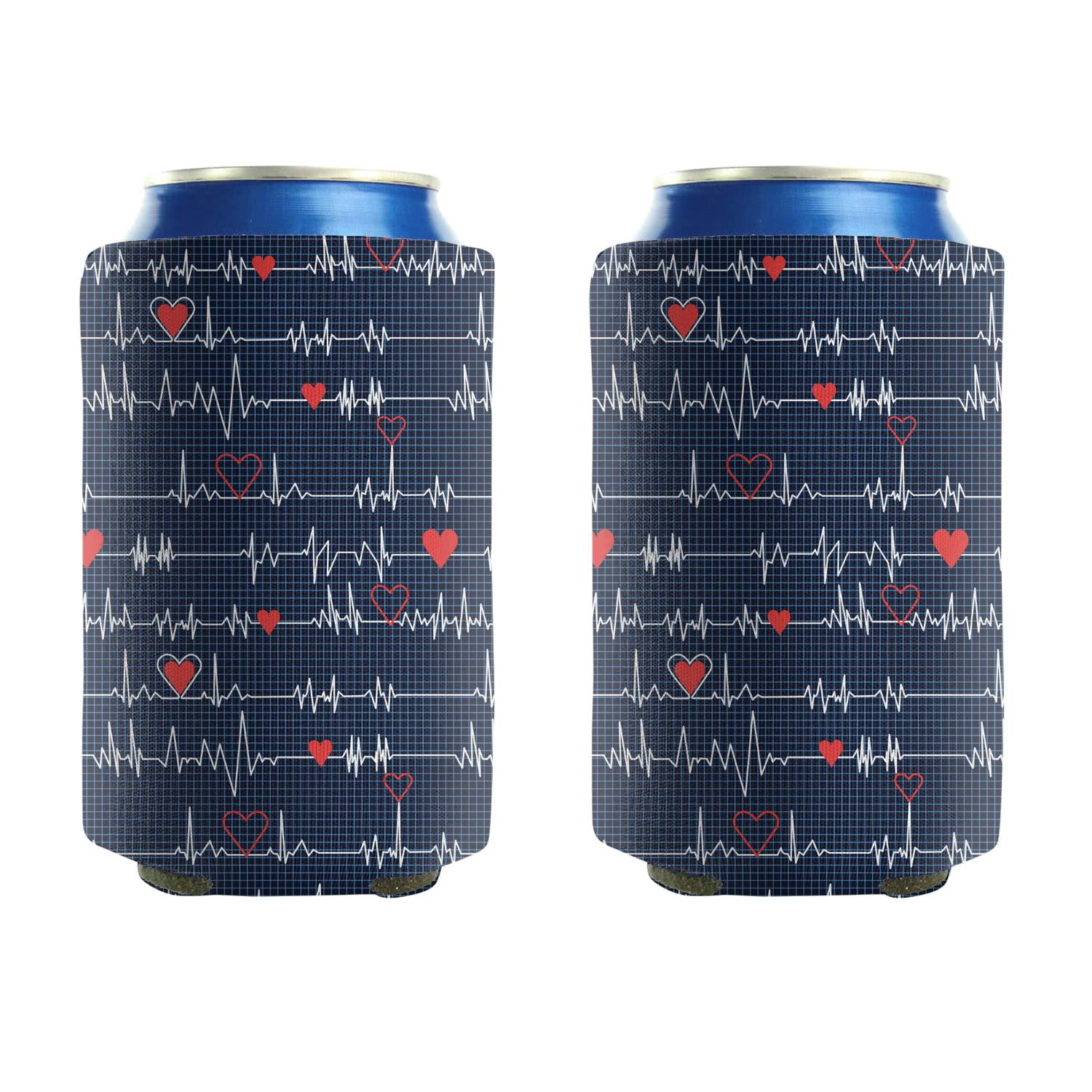 2 Pcak Neoprene Beer Can Cooler Insulated Collapsible Beer Can Sleeve ...