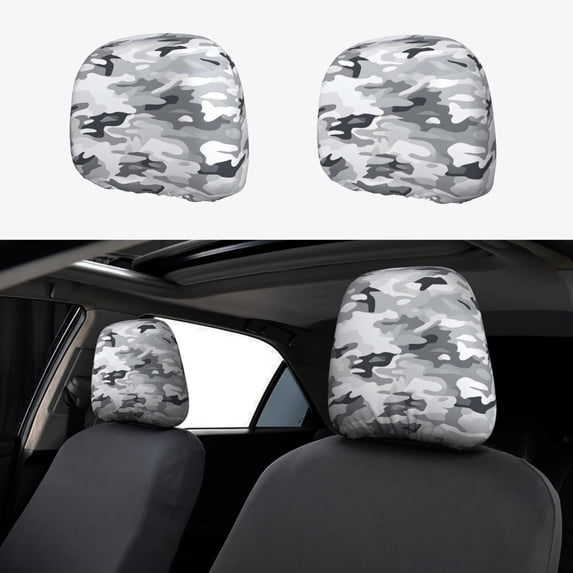 2 Pce Car Headrest Cover 11×10.2in With Elastic Easy To Install Anti ...