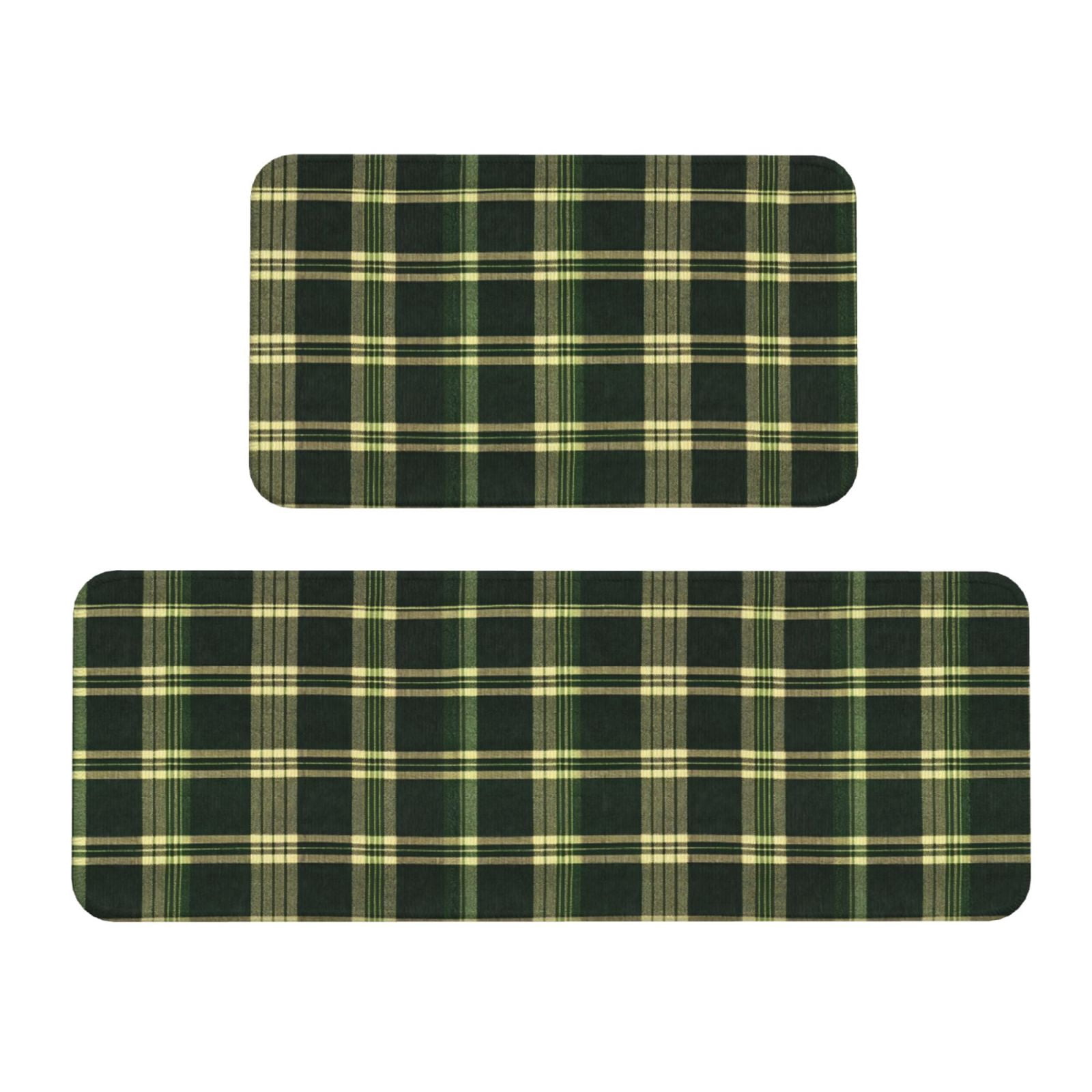2 Pce Crystal Velvet Kitchen Floor Mat Door Mat 47.2×17in Water ...