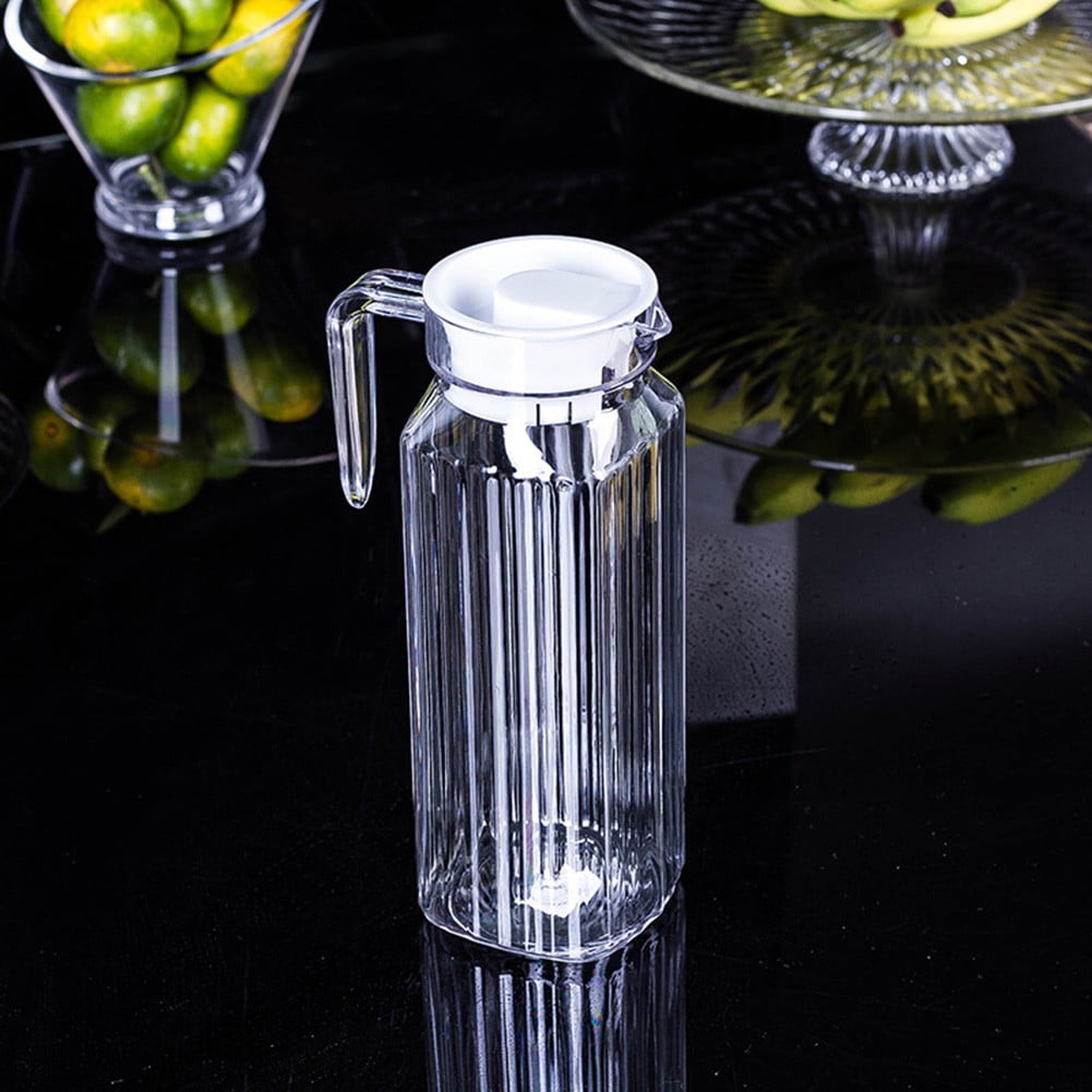 2 Pcs 1.1l Fruit Juice Jug Kettle-Transparent Acrylic With Cover-Kettle ...