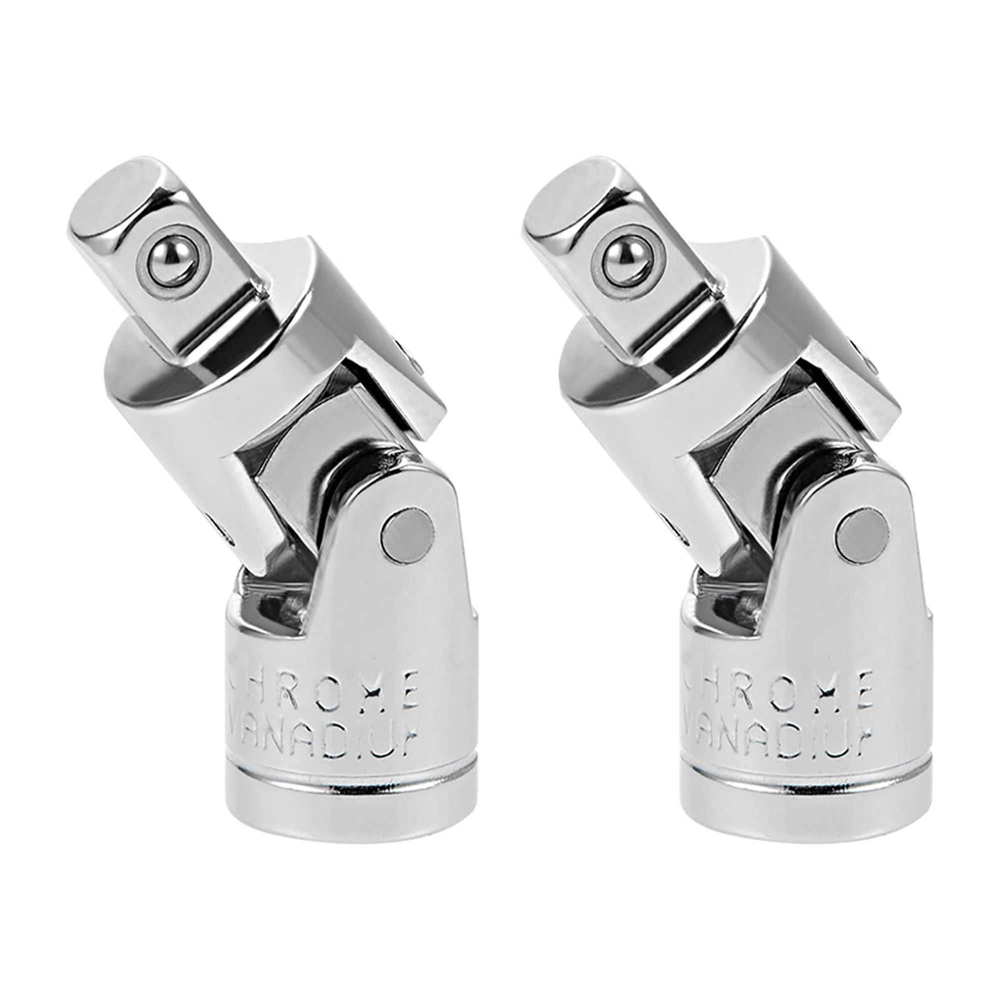 2 Pcs 1/4 Inch Drive Spring Loaded Universal Joint Socket, Cr-V Steel ...