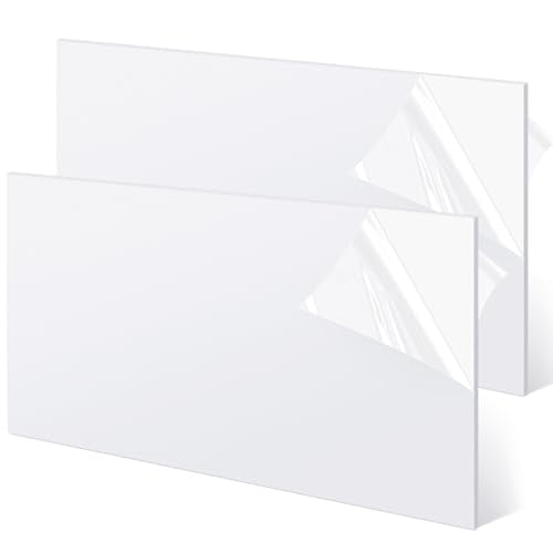 2 Pcs 1/4" x 12" x 24" White Acrylic Sheet Translucent Acrylic Sheet 1/ ...