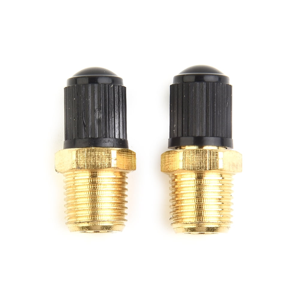 2 Pcs 1/8 Inch NPT Solid Brass Air Compressor Tank Fill Valve Hexagonal ...