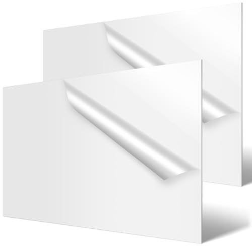 2 Pcs 1/8" White Acrylic Sheet 24" x 48" Plastic Sheet Impact and ...