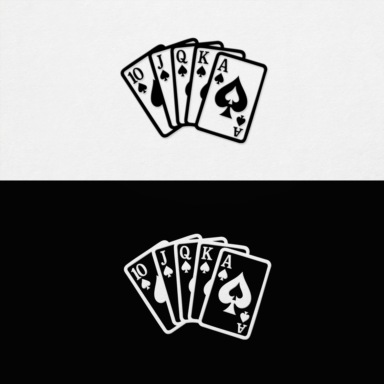 (2 Pcs 1 Black, 1 White, 11.1'' x 8.0'') - Vinyl Sticker Decal - "Spade ...